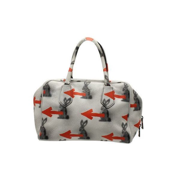 Prada | Bags | Prada Vitello Daino Rabbit Print Inside Bag In White ...